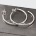 Sterling Silver Half Loop Earringssterling Silverleaf Patterned ...