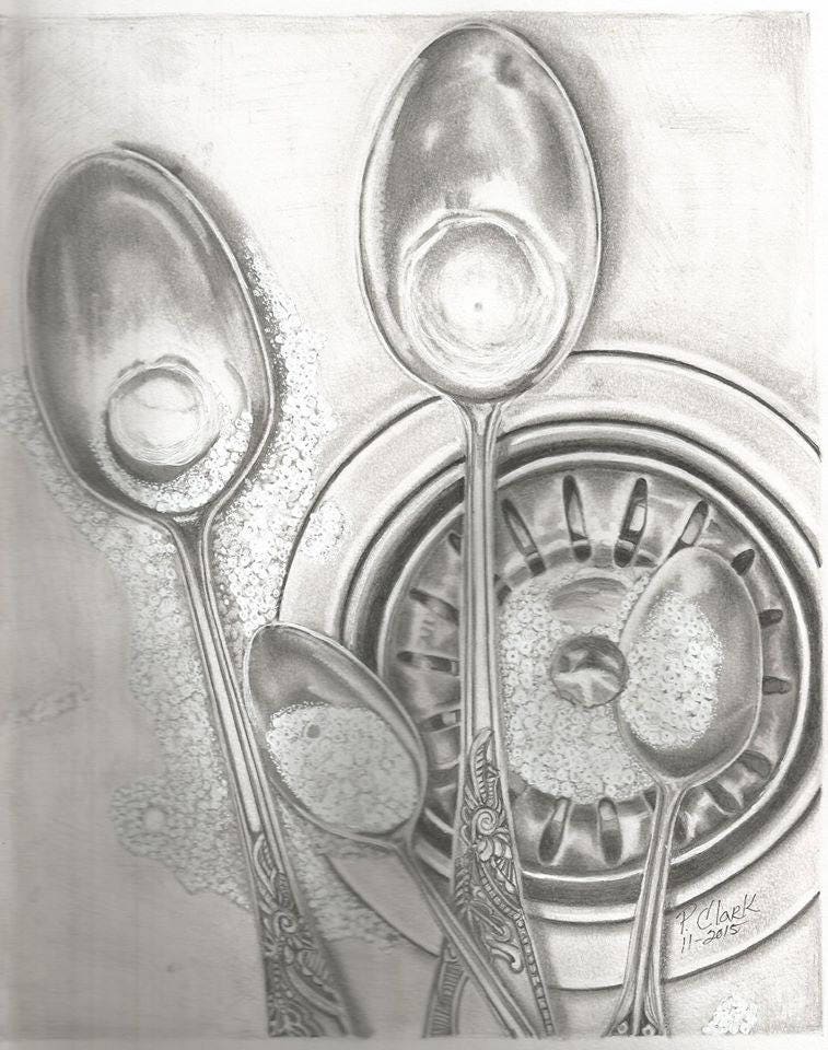 Spoons- All Drawings Created by Pamelasabstractlife - Etsy