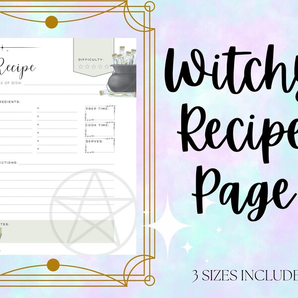 Wicca Spell Template - Etsy