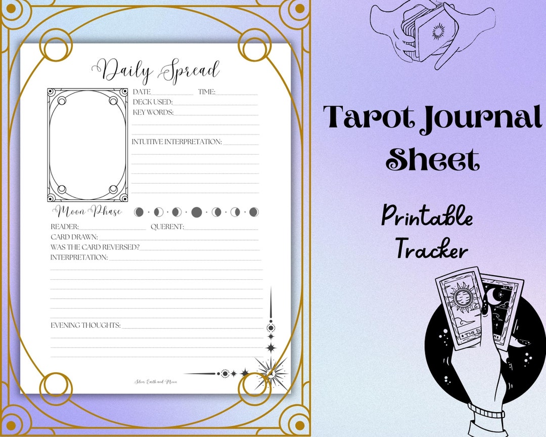 Tarot Journal Printable: Daily Reading Tracker (PDF Download) - Etsy