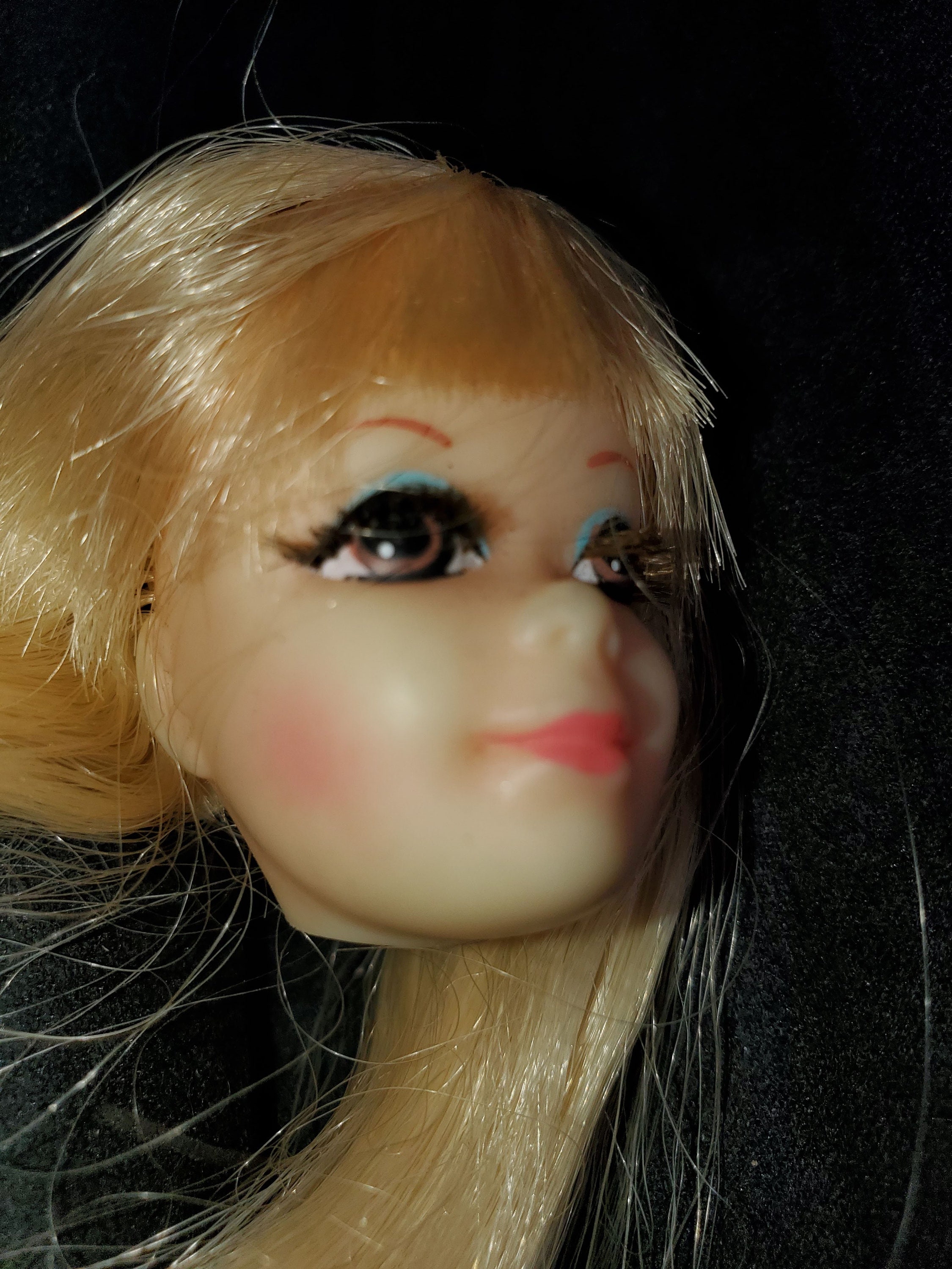 Straight Leg Body Vintage Mattel 1969 Pj Barbie Doll Rooted Eyelashes