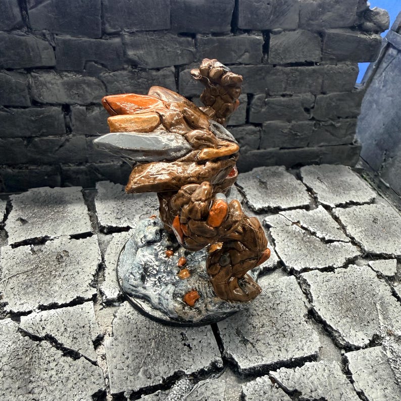 Earth Elemental Miniature - Dungeons and Dragons - Painted Mini - Table ...