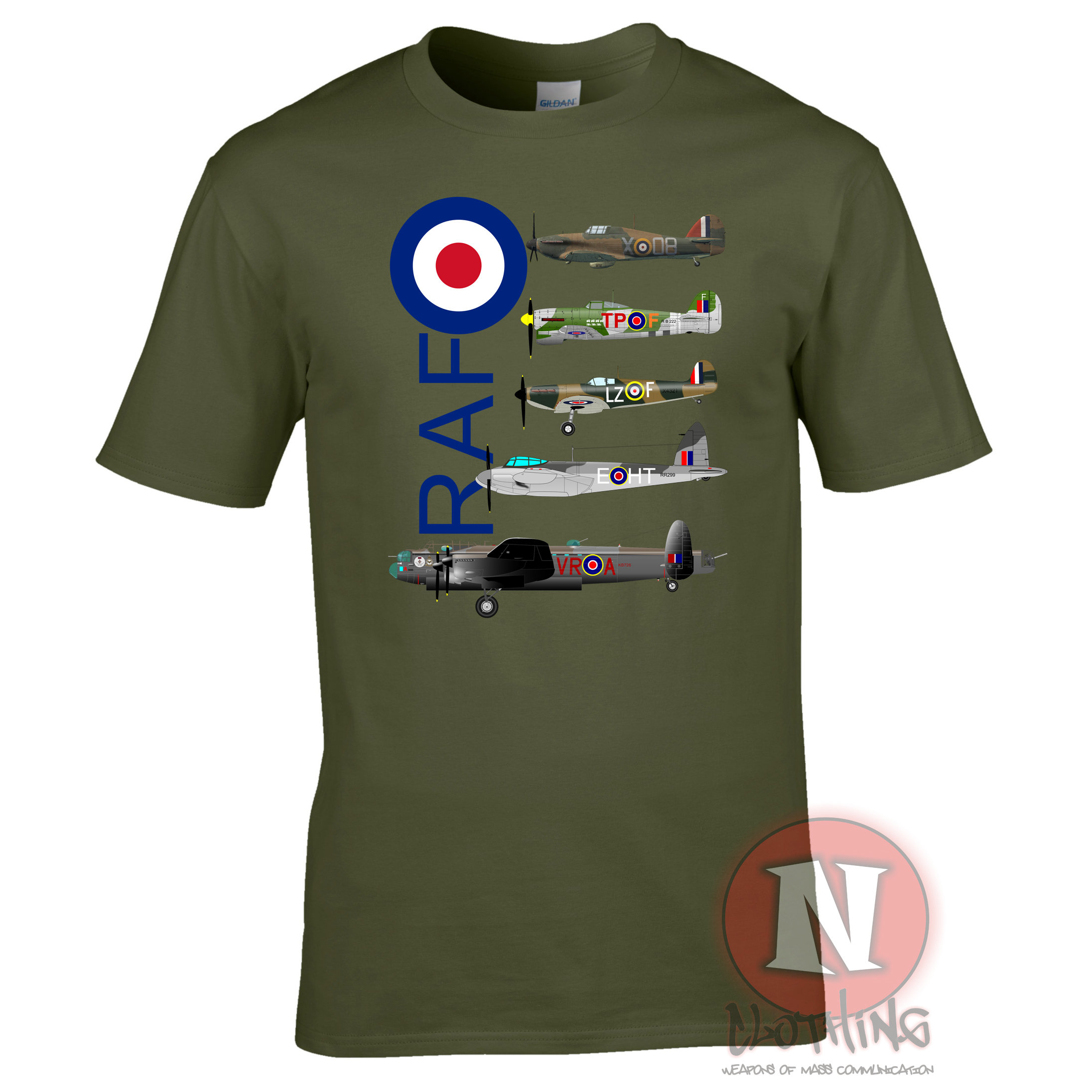 RAF WW2 Aircraft T-shirt Spitfire Lancaster Typhoon Hurricane - Etsy UK