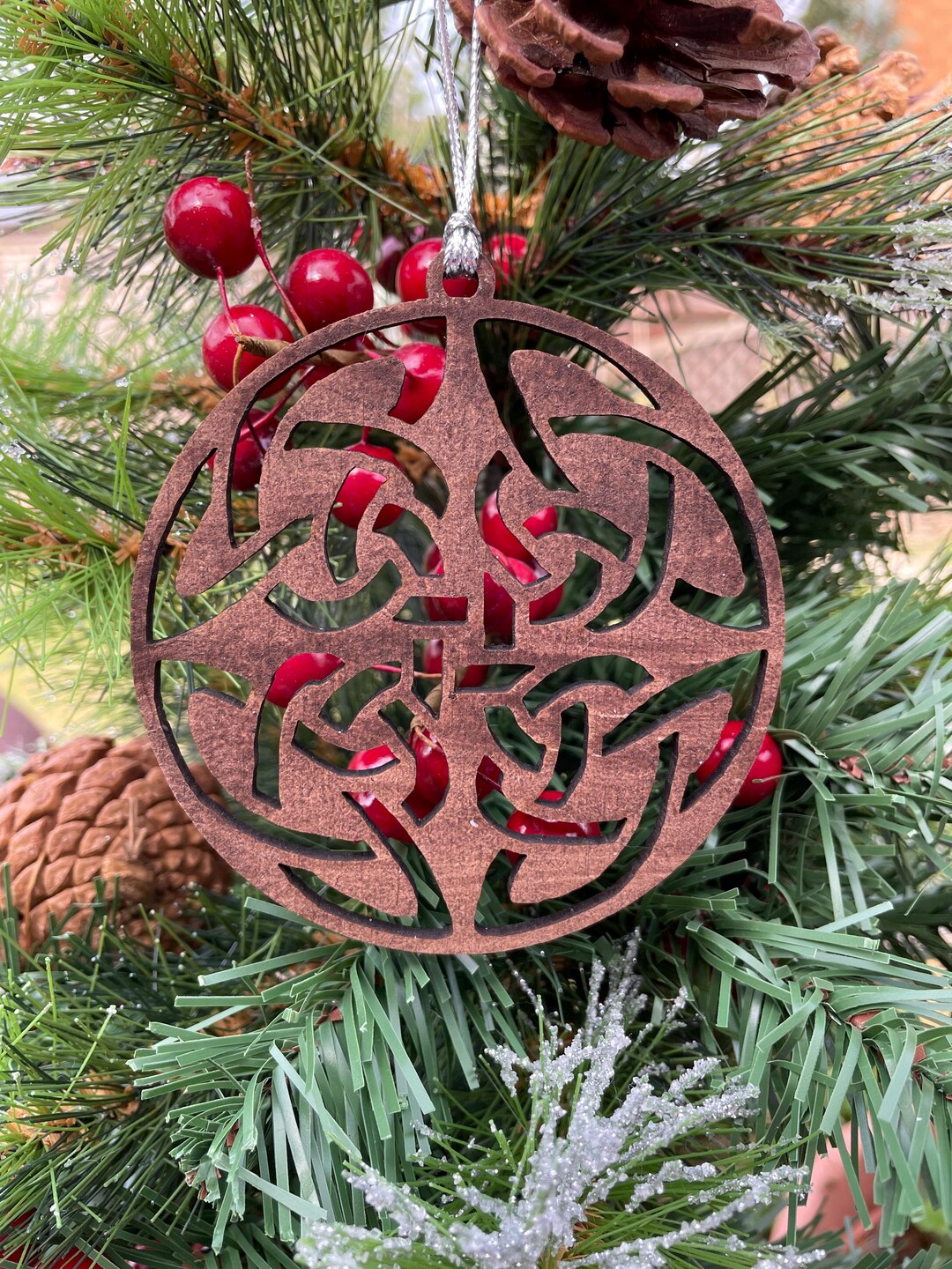Celtic Knot Christmas Tree Decoration Pagan Winter Solstice Decor - Etsy