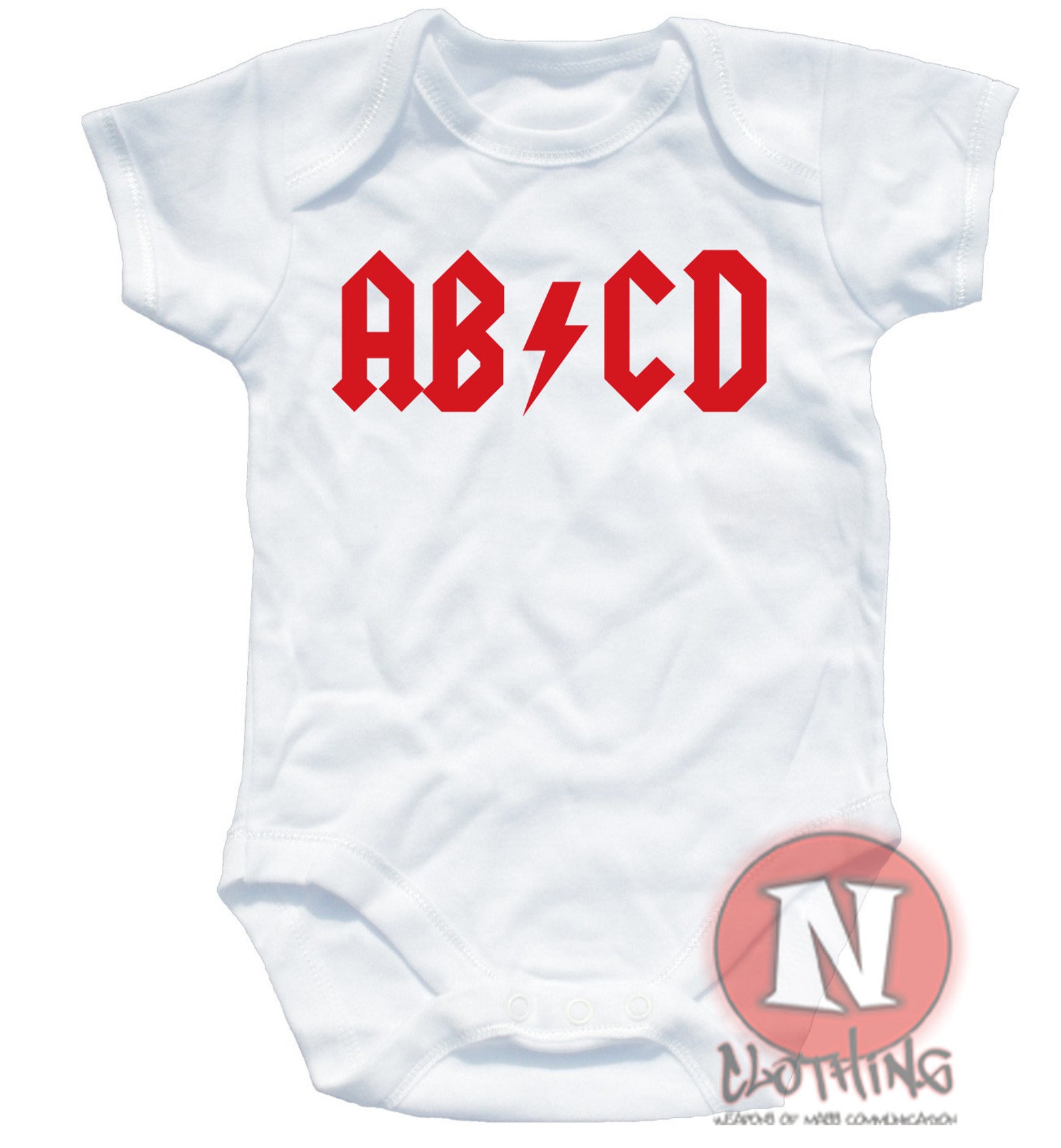 AB/CD Baby Suit. Babygrow Baby Suit in Sizes From 0-3 up to | Etsy