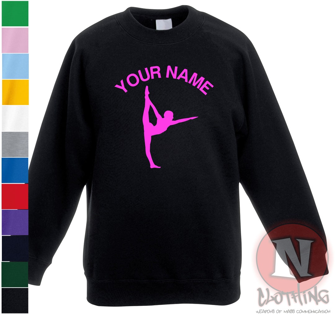 Custom Floor Gymnastics Cool Children's Sweatshirt Top Team Gymnast ...