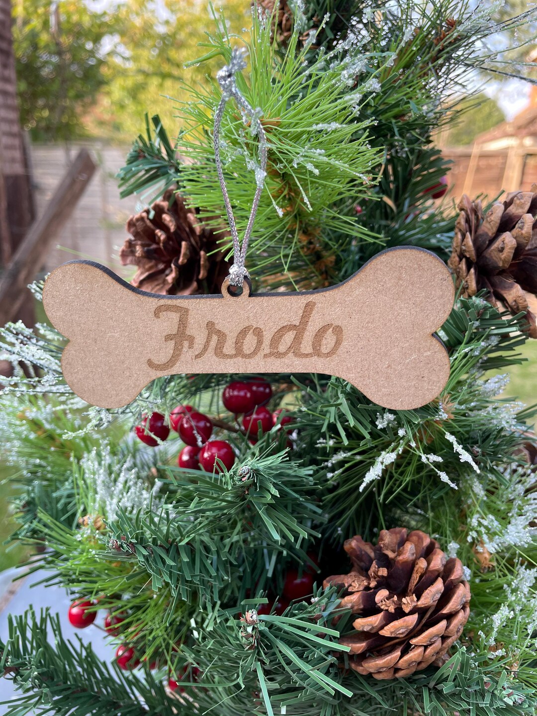 Personalised Dog Bone Christmas Tree Decoration Add Your Pets Name - Etsy