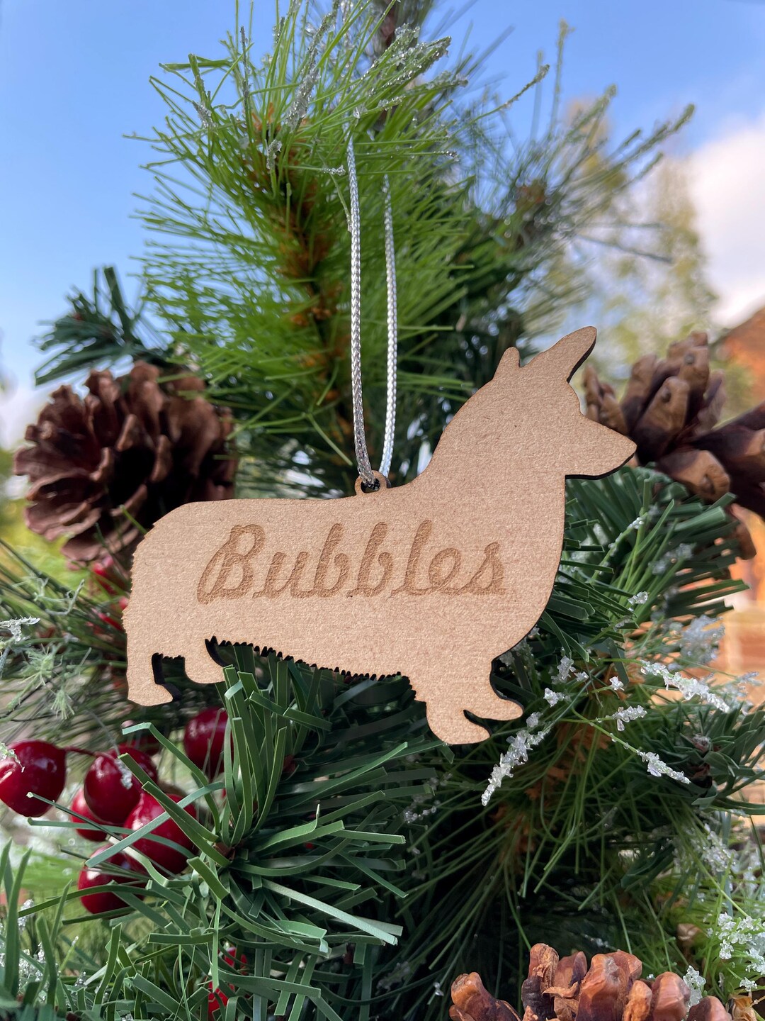 Personalised Corgi Christmas Tree Decoration Add Your Pets Name Dog ...