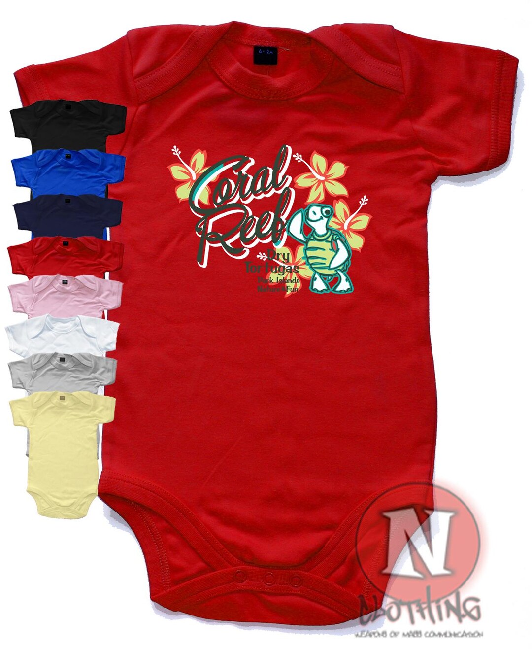 Coral Reef Babygrow. Babysuit Baby Suit in Sizes From 0-3 up to 12-18 ...