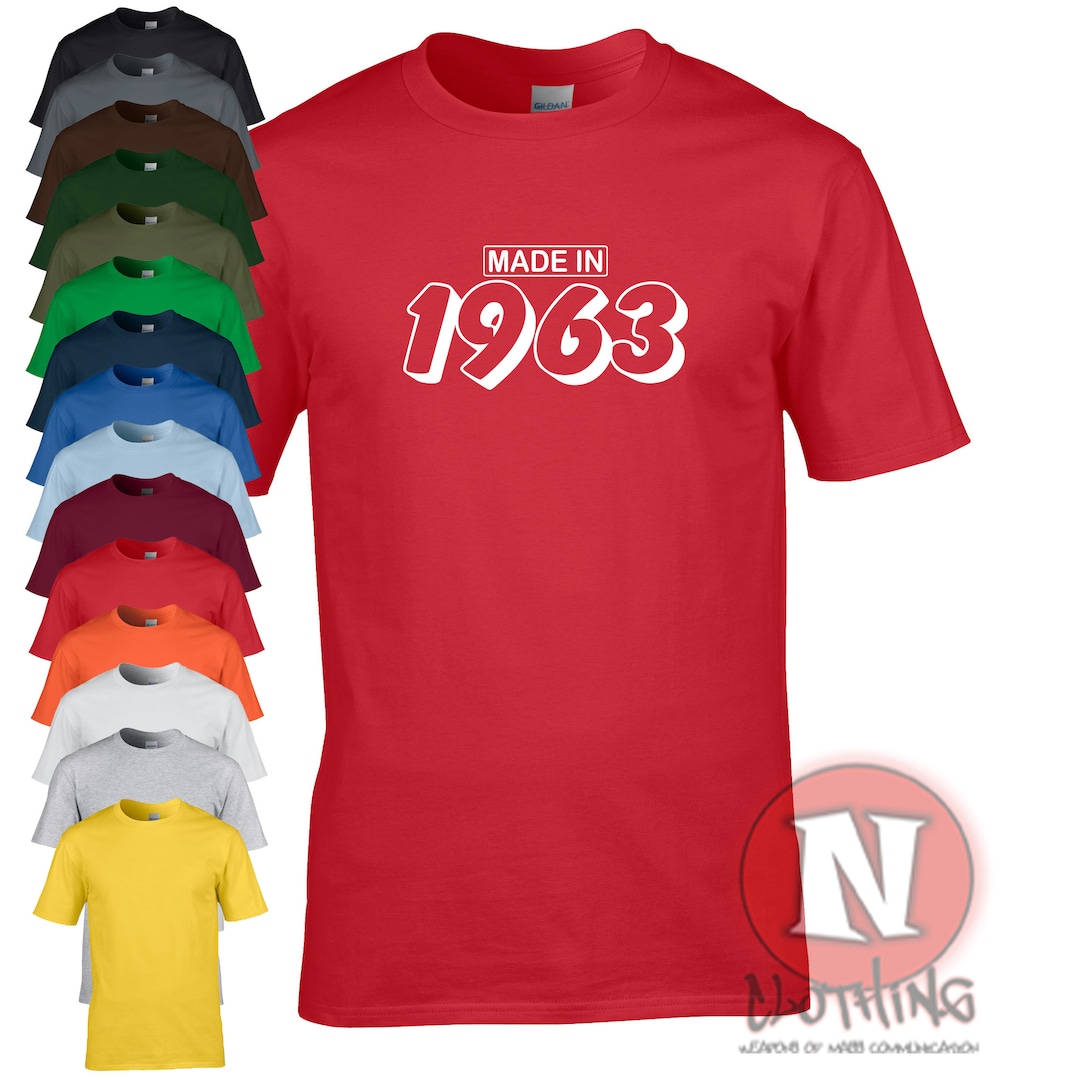 Made in 1963 Birthday T-shirt Celebration Party Bday Gift Teeshirt - Etsy