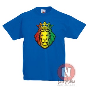 Rasta Reggae Lion Children's T-shirt. for Your Little Rastaman. in 6 ...