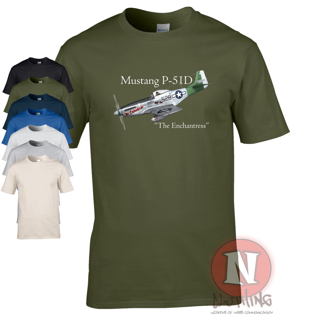 P51 Mustang "enchantress" Fighter Aircraft T-shirt USAF Design. the ...