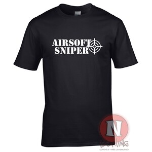 Airsoft Sniper T-shirt Airsoft Team Military Sport Teeshirt Skirmish ...
