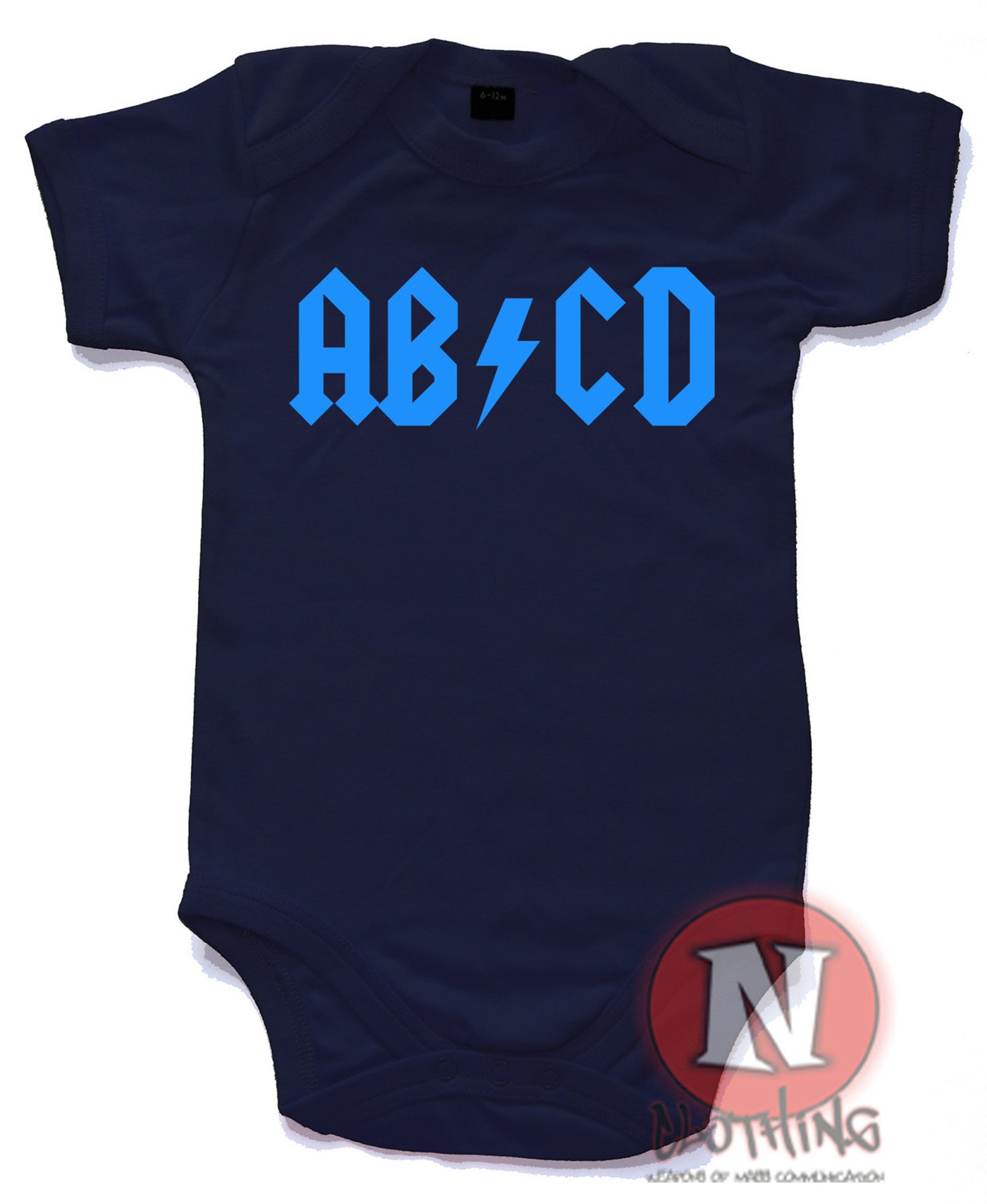 AB/CD Baby Suit. Babygrow Baby Suit in Sizes From 0-3 up to | Etsy