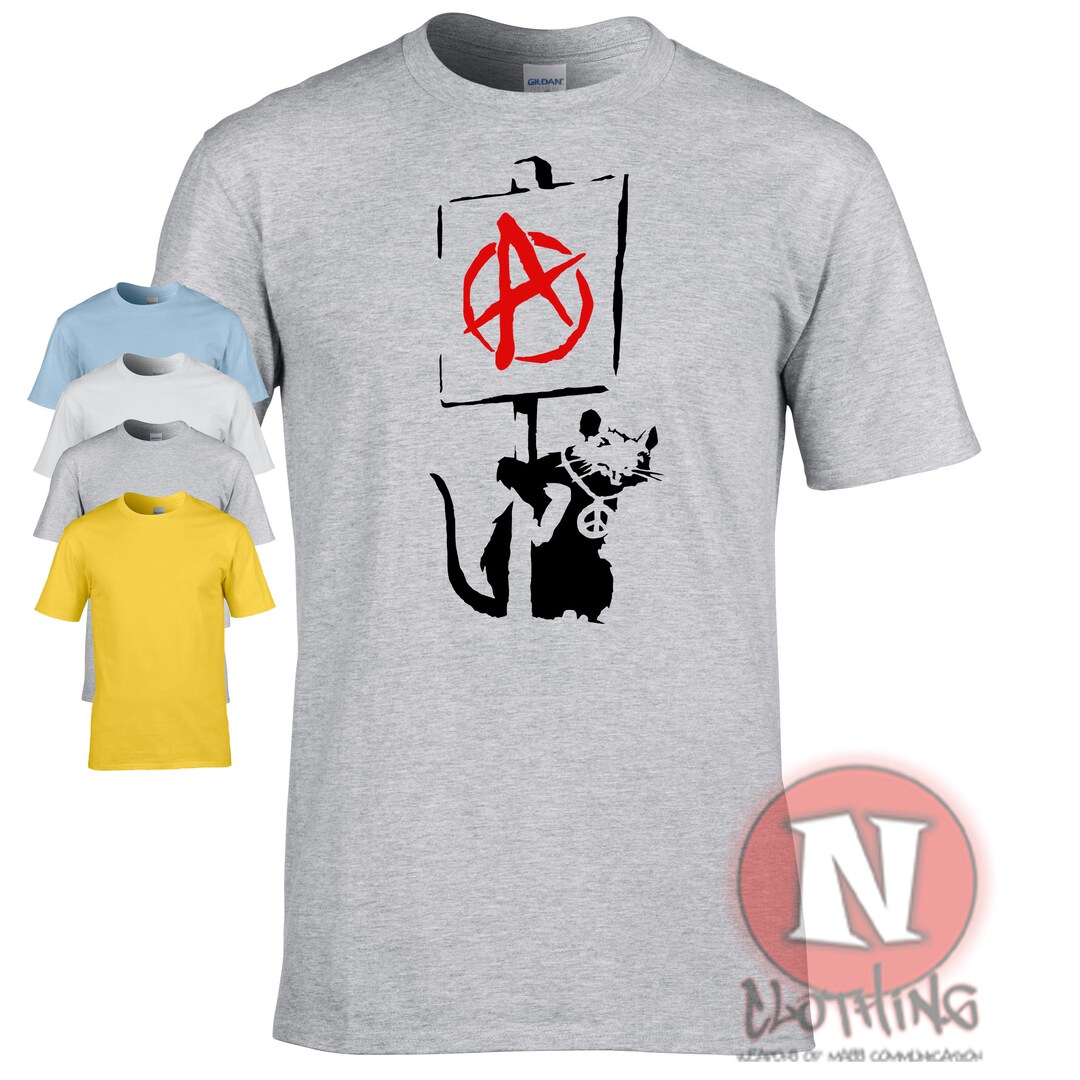Banksy Anarchy Rat T-shirt. Another Classic From the Master of Street ...