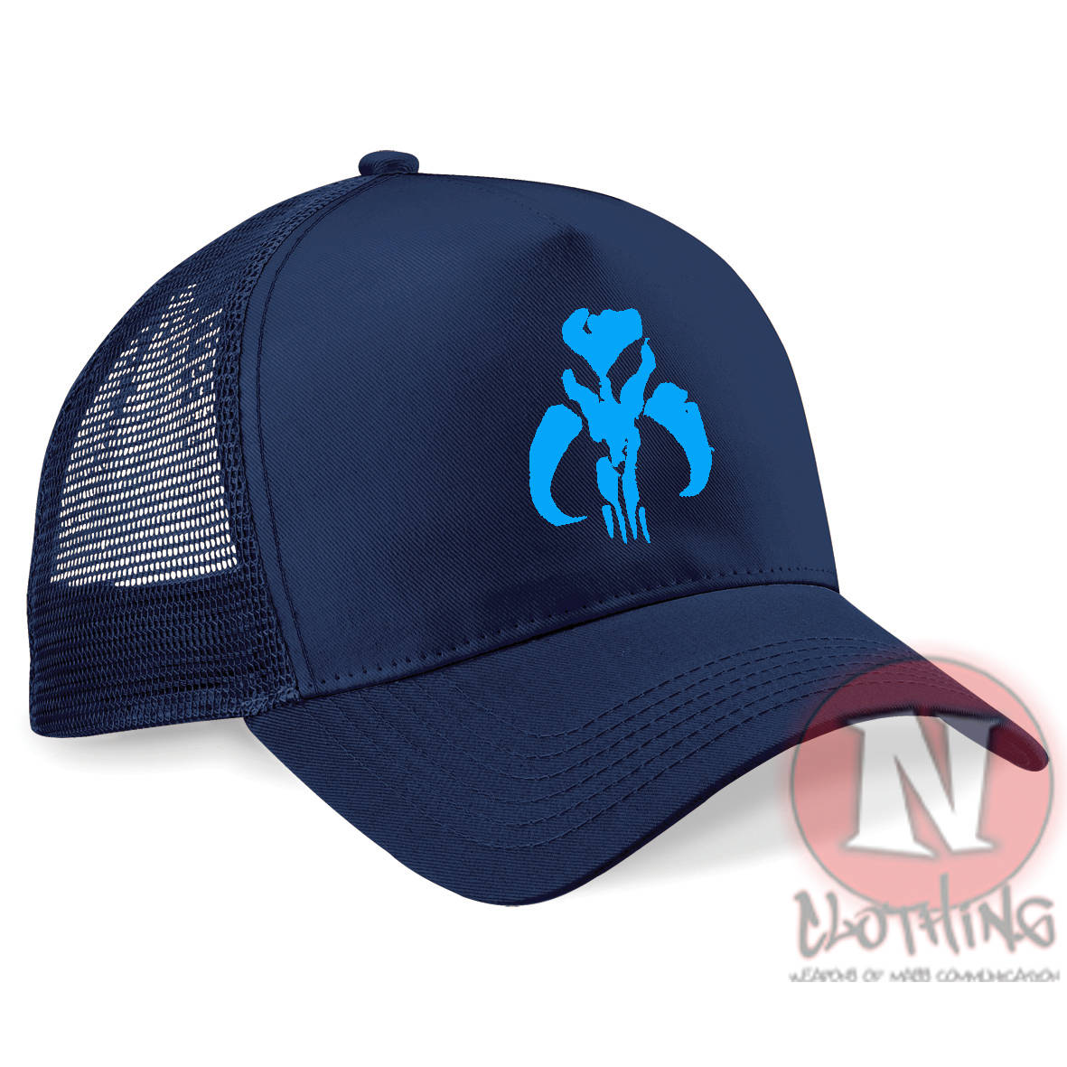 Boba Fett Mandalorian Cap Half Mesh Retro Trucker Baseball Hat Star ...
