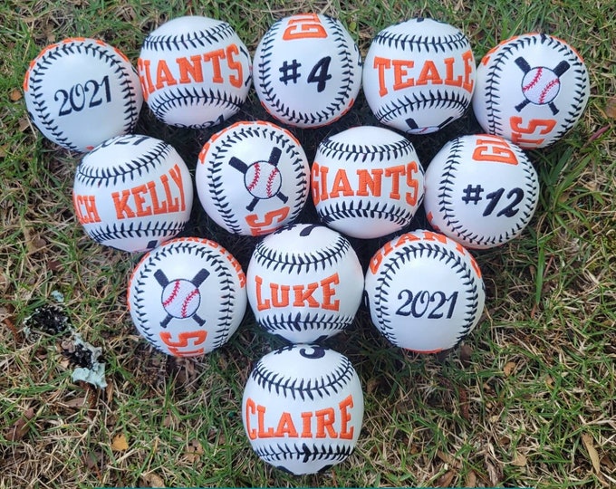 Custom Embroidered Baseballs - Etsy