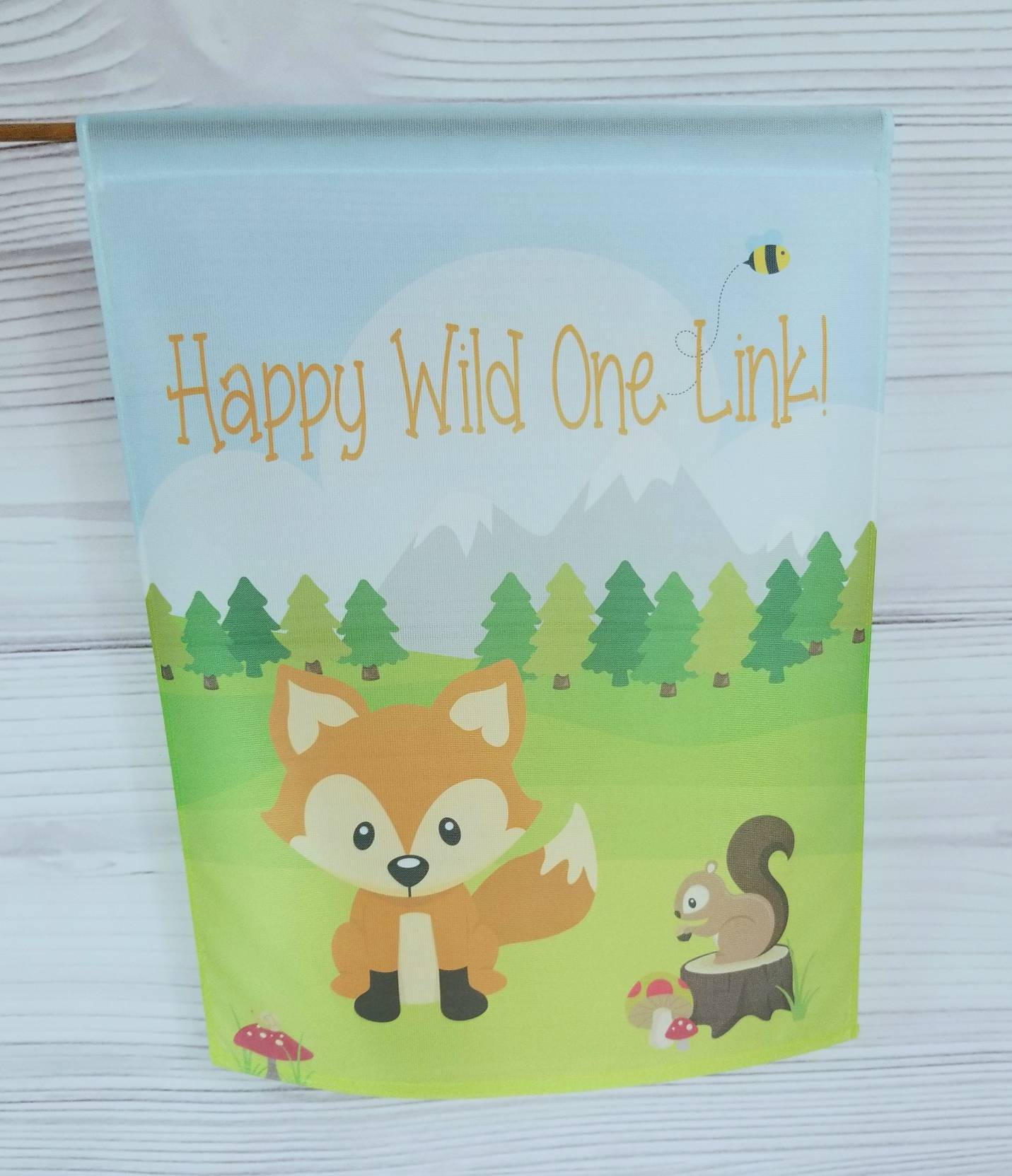 Woodland Creature / Fox personalized garden flag custom yard | Etsy