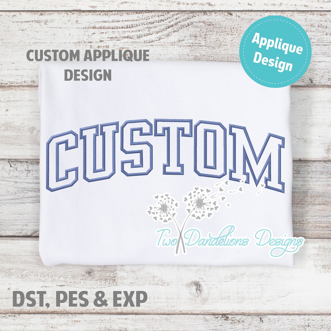 CUSTOM Applique Embroidery Design LARGE, Machine Embroidery, Mama ...