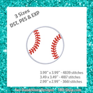 Baseball Applique Embroidery Design, Machine Embroidery, Baseball ...