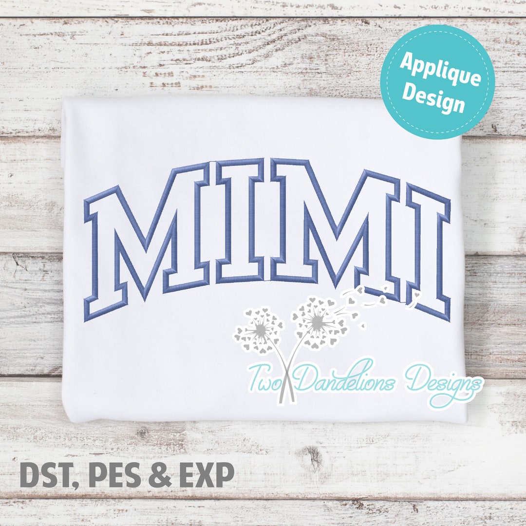 MIMI Applique Embroidery Design, Machine Embroidery, Mimi Design, Mimi ...