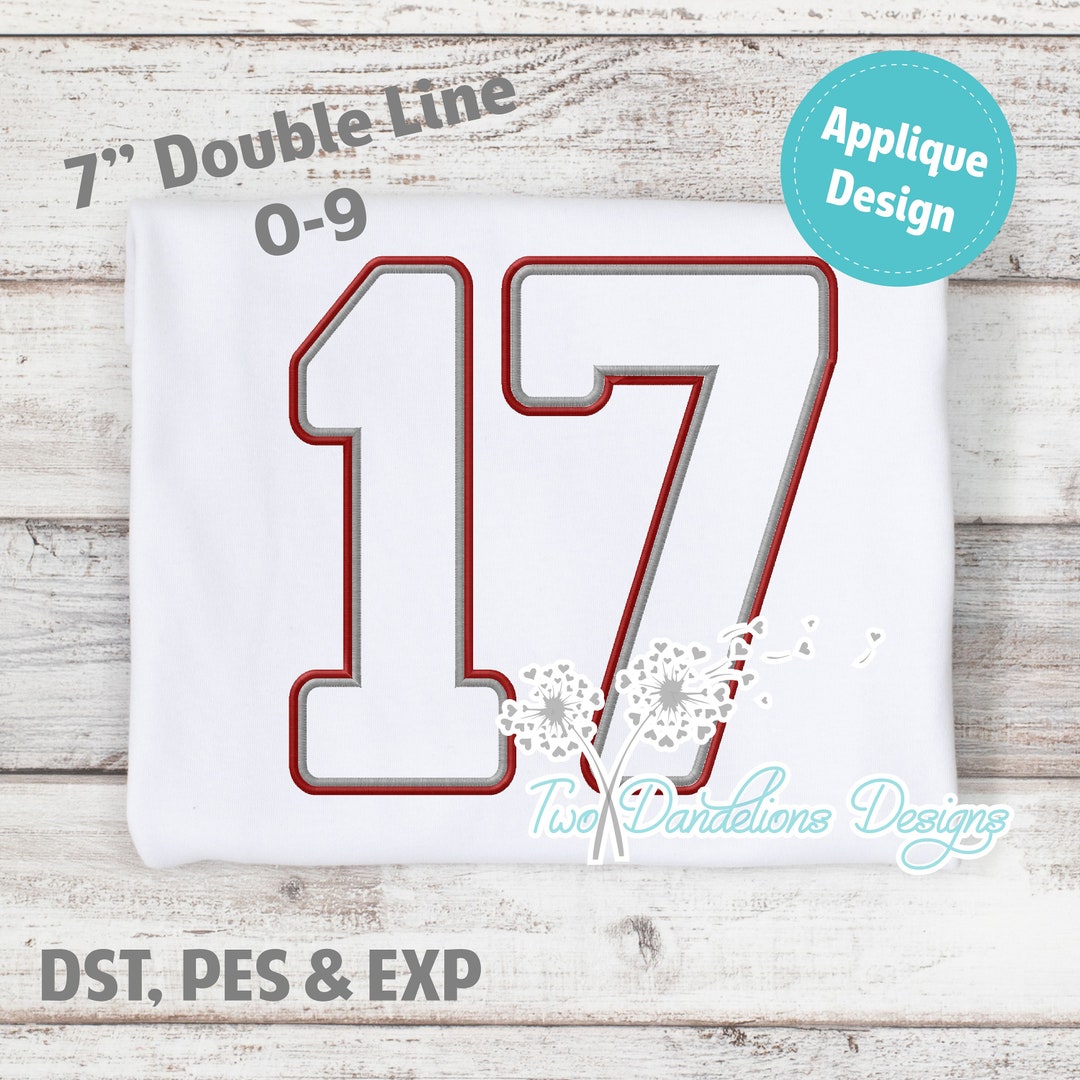 7" Double Applique Numbers, 0-9, Applique Embroidery Design LARGE ...