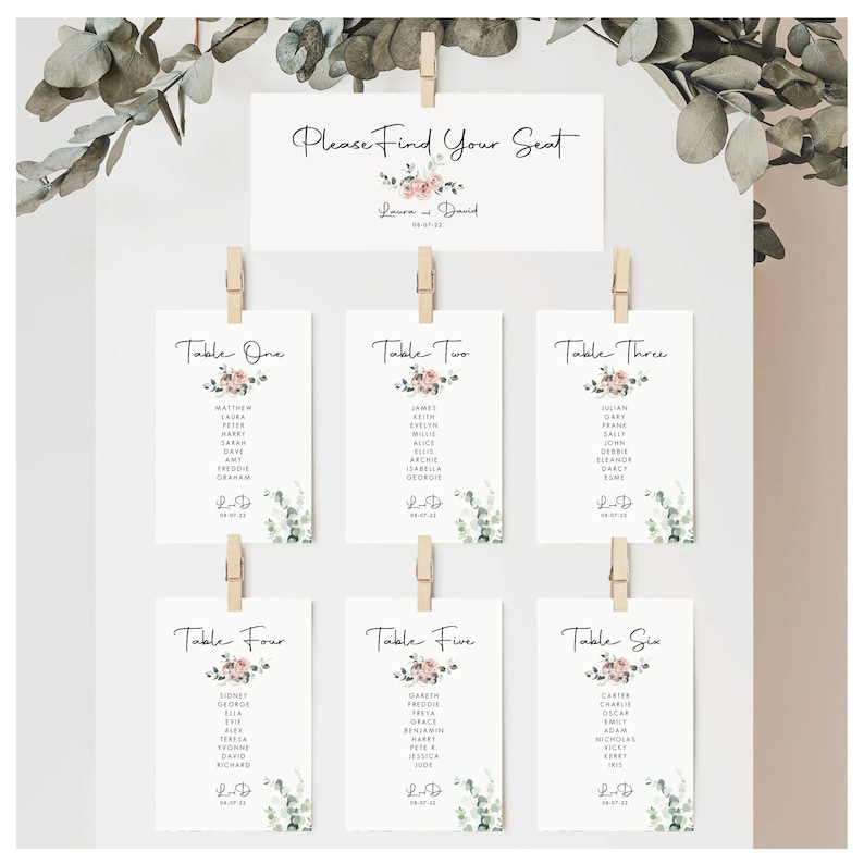 Wedding Table Plan Cards. Wedding Seating Chart. Seating Plan. - Etsy UK