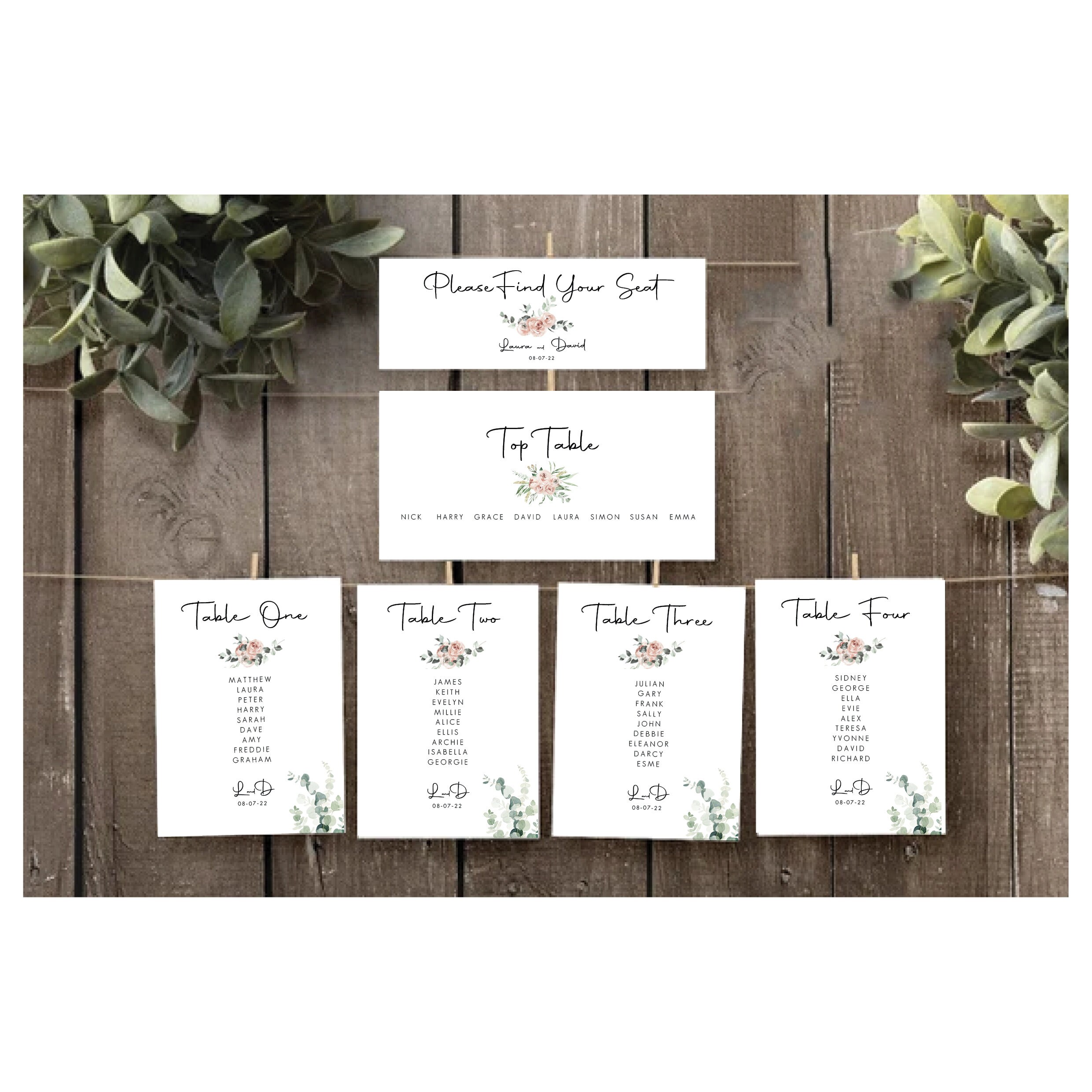 Wedding Table Plan Cards. Wedding Seating Chart. Seating Plan. - Etsy UK