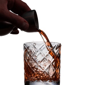 Set of 2, 12oz Cocktail Rocks Glasses With Japanese Diamond Hatch ...