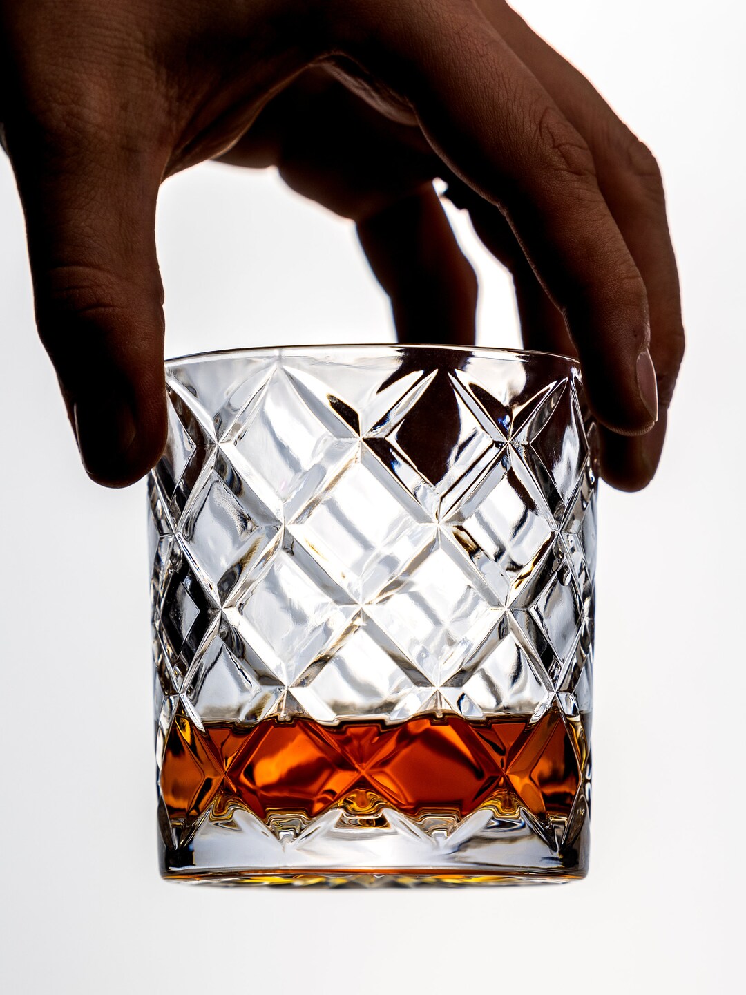 Set of 2, 12oz Cocktail Rocks Glasses With Japanese Diamond Hatch ...