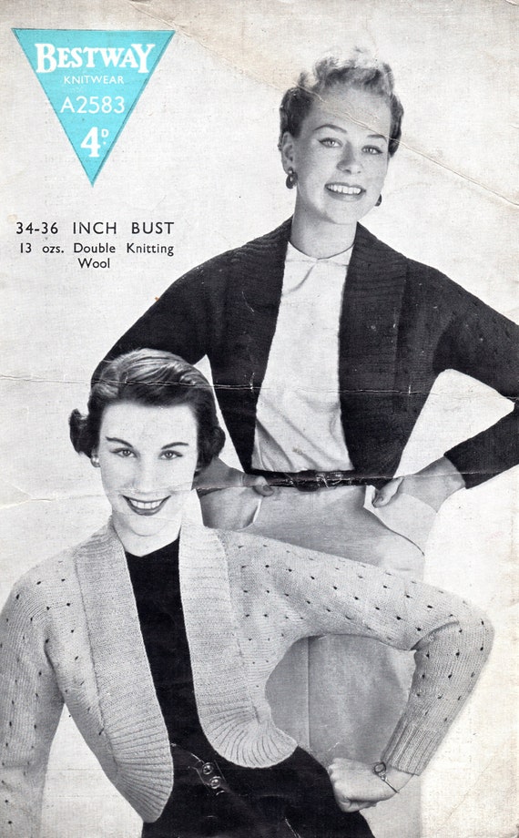Knitting Pattern to Make a Vintage 1940s Lady's Cardigan | Etsy