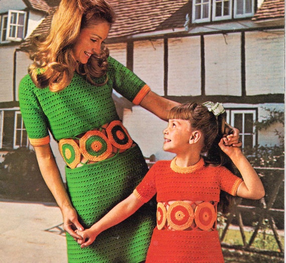 Crocheted Ladies Mum / Daughter Crochet Festival Bold Flower | Etsy