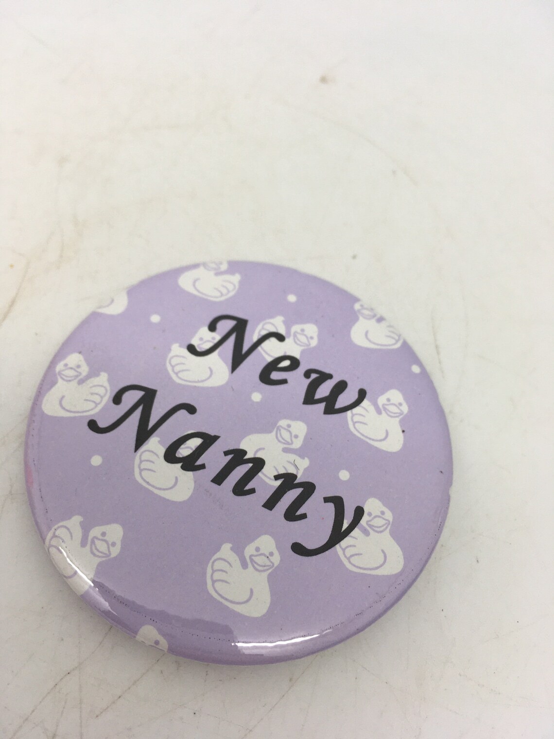 New Nanny Pin Badge Pink Blue Purple or Green Duck Design - Etsy