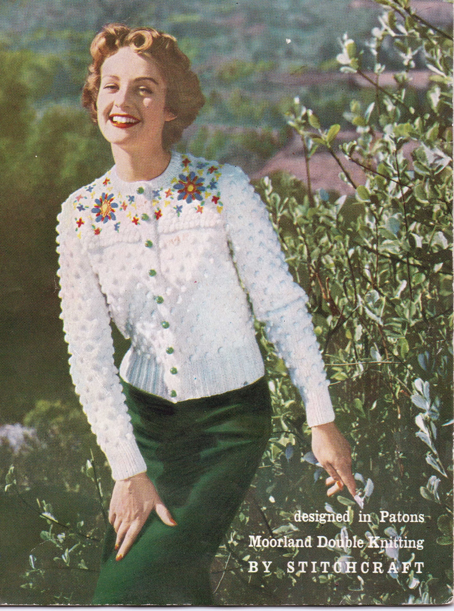 Knitting Pattern to Make 1950s Lady's Tyrolean Cardigan With Bobble ...