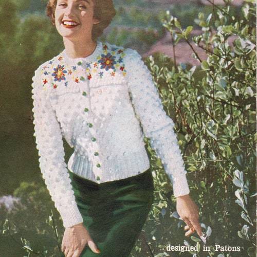 Knitting Pattern to Make 1950s Lady's Tyrolean Cardigan - Etsy