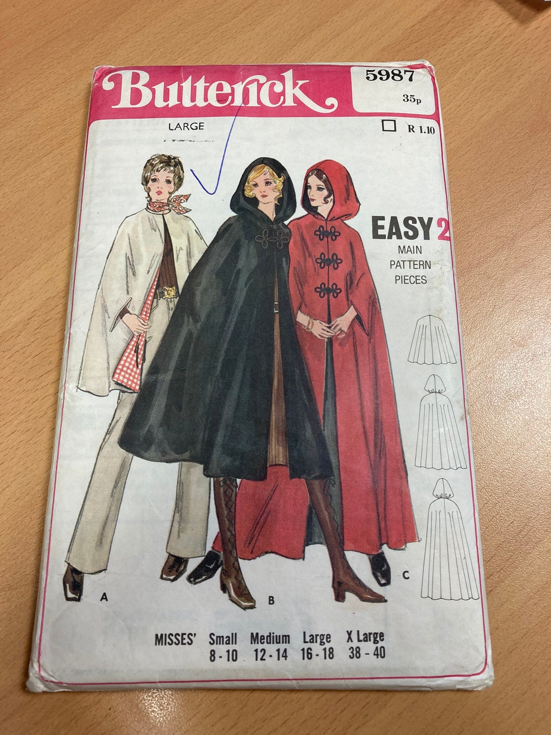 NEW Original Vintage Sewing Pattern 1977 Ladies Lady's Cape in Three ...