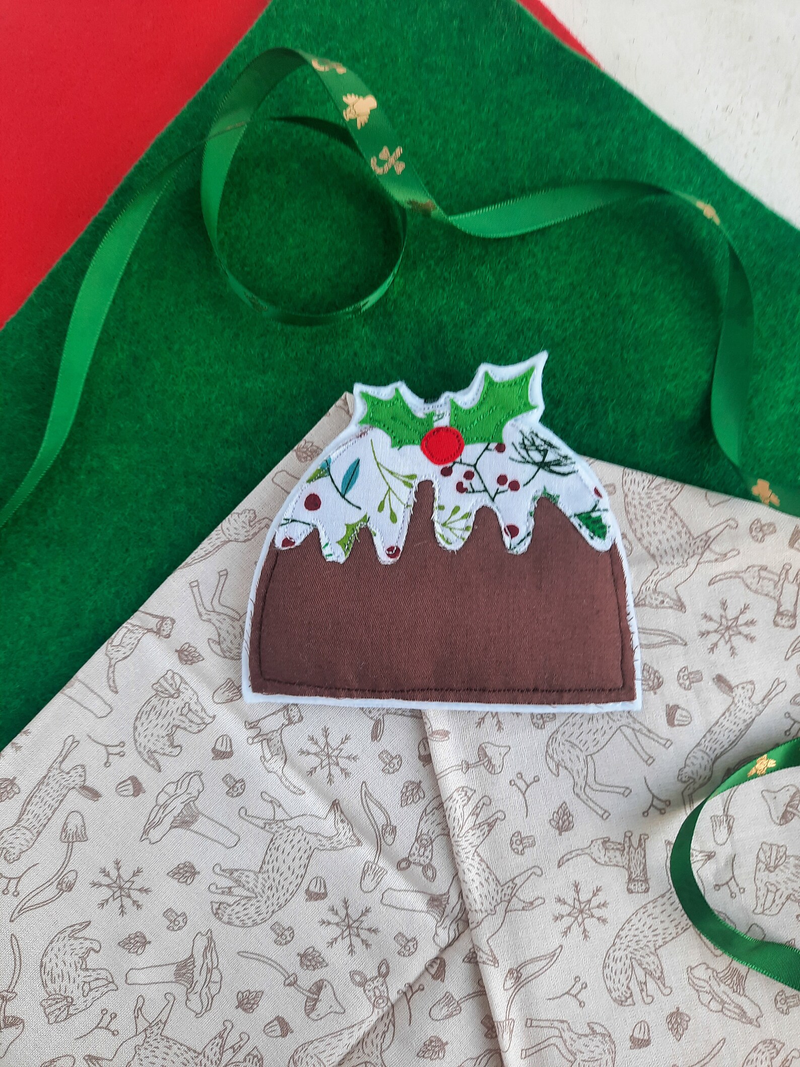 Fabric Christmas Pudding Decoration - Etsy