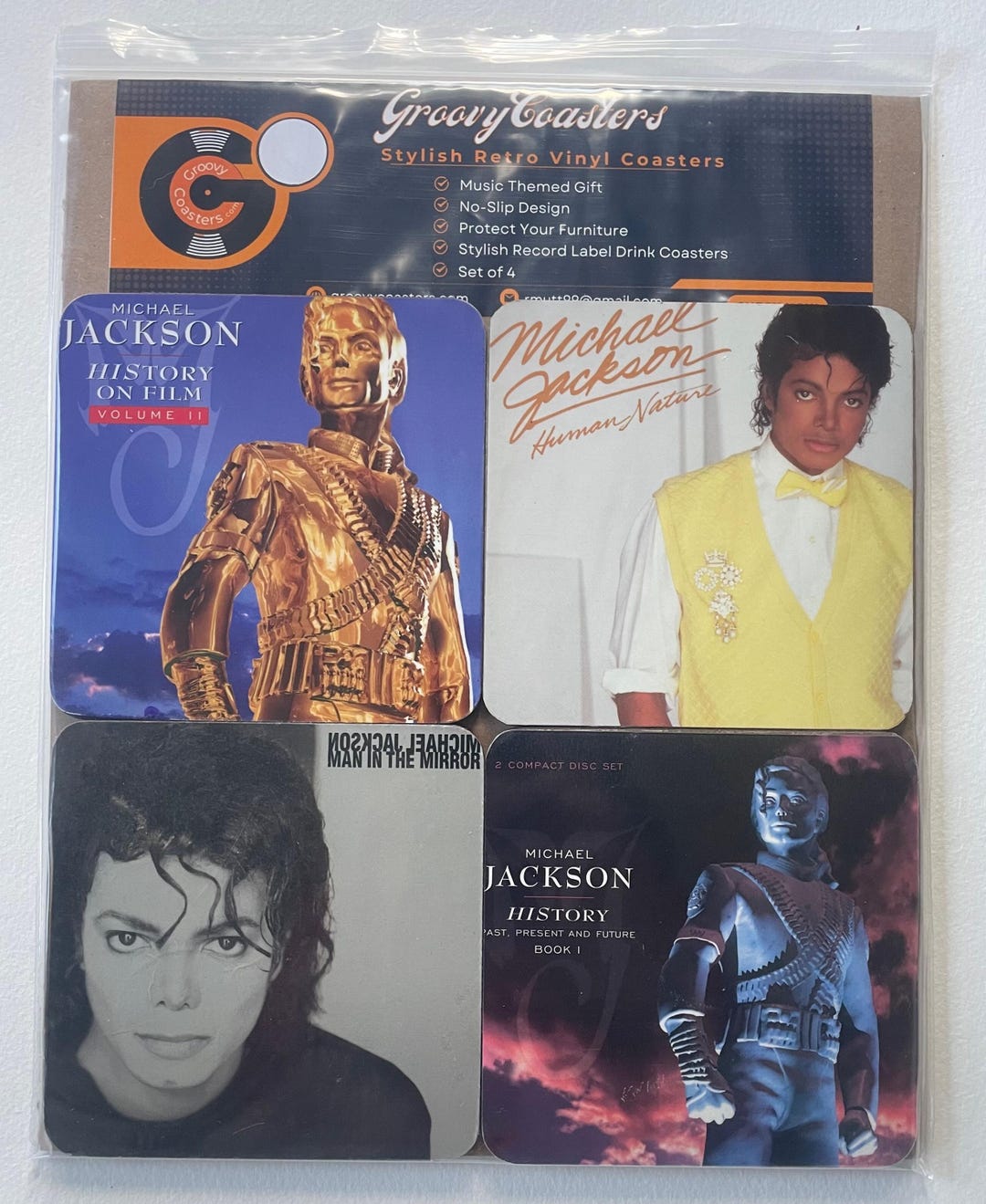 4 Premium Vintage Michael Jackson Drink Coasters - Etsy