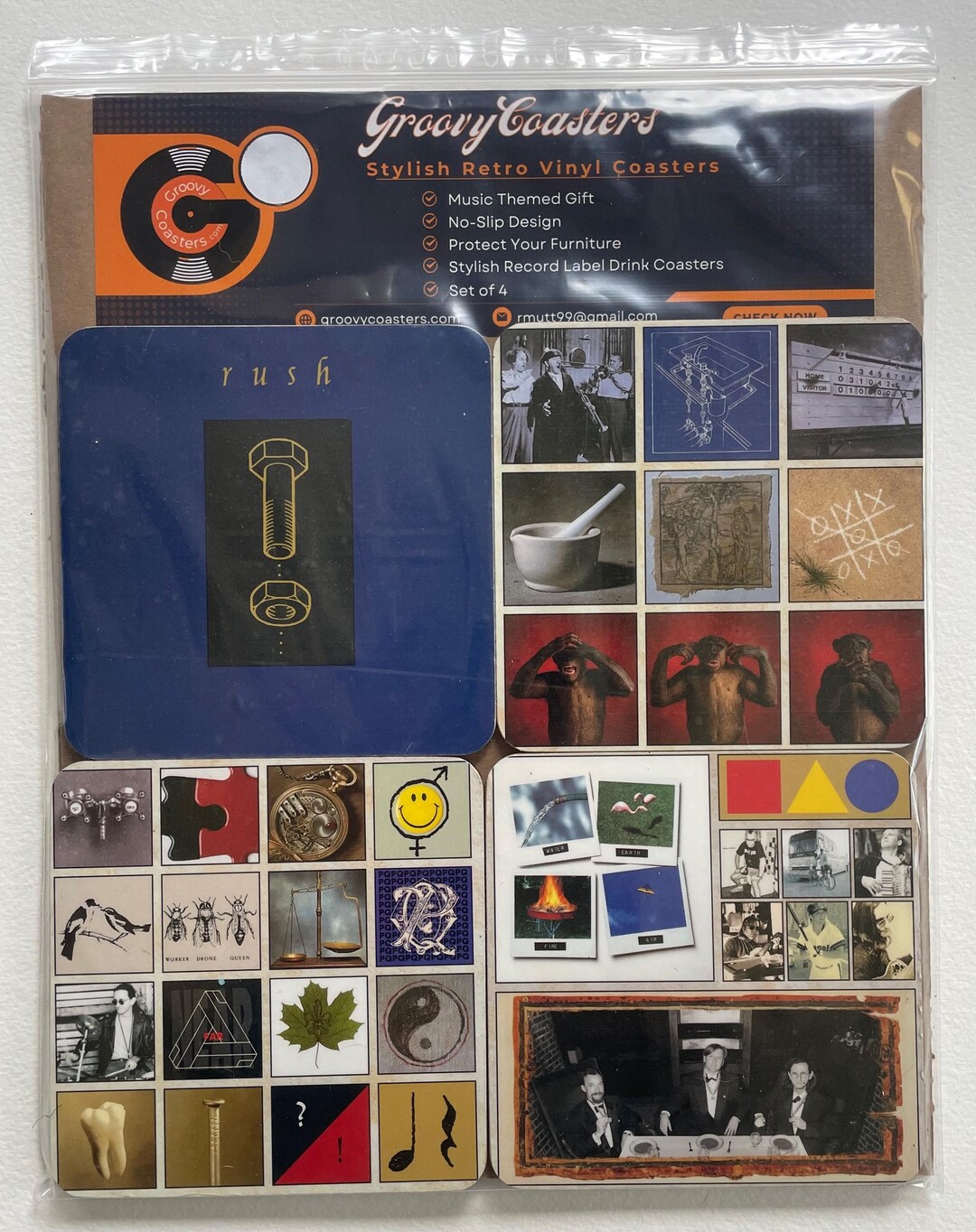 4 Premium Vintage - Rush - Drink Coasters - Etsy