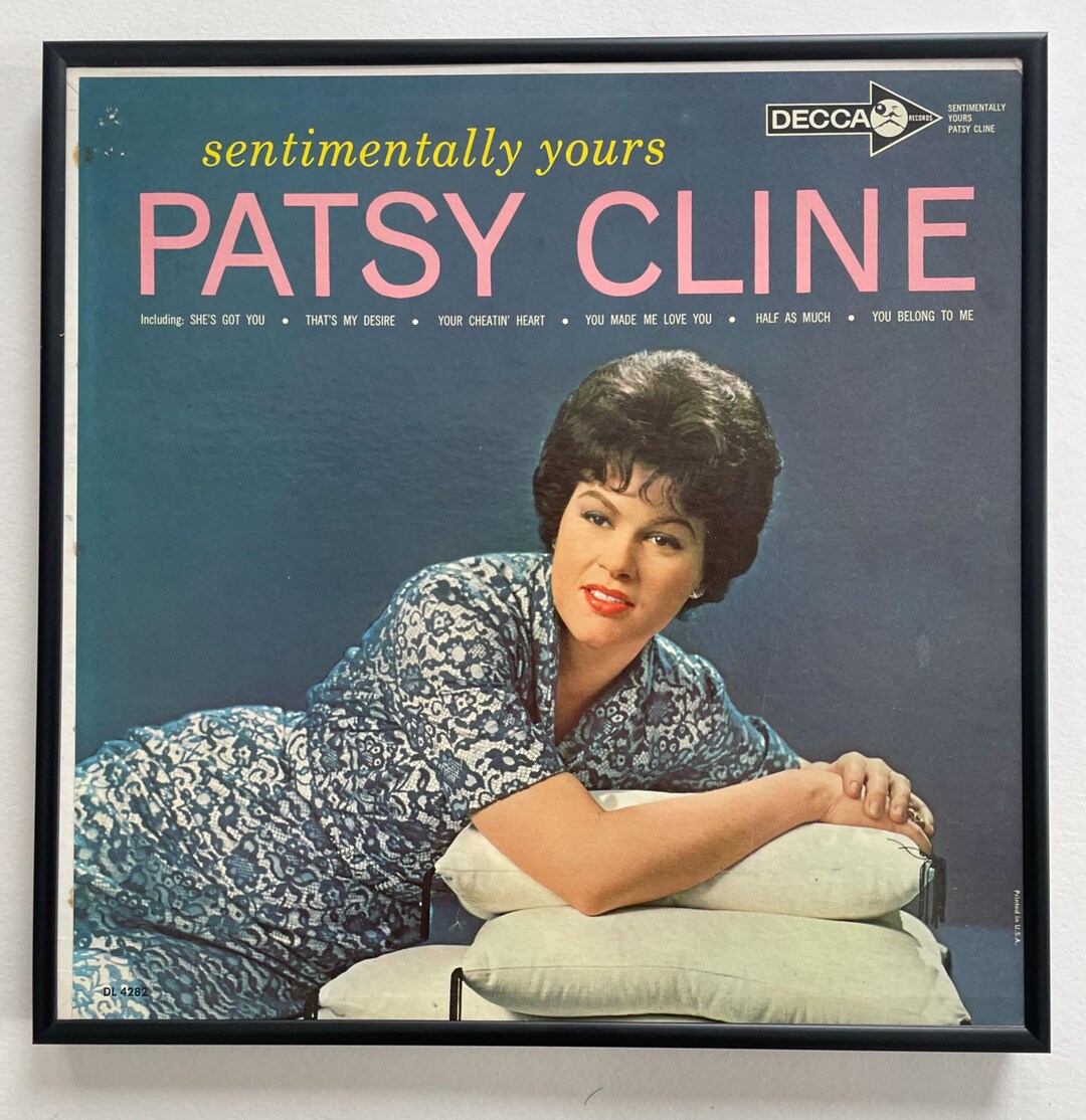 Patsy Cline - Sentimentally Yours Framed Record Lp Cover - Etsy