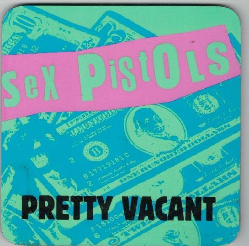 Sex Pistols - Pretty Vacant- Premium Drink Coaster - Etsy
