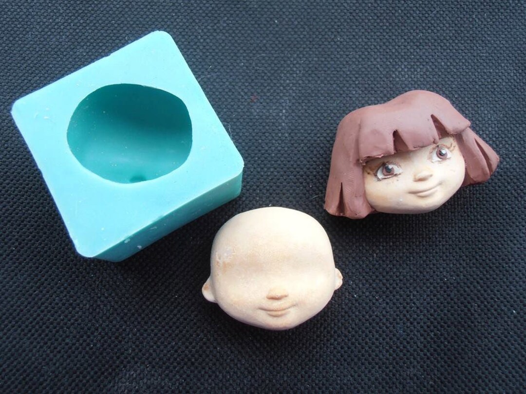 Silicone Mould, FACE DOLL, Sugarcraft Cake Decorating Fondant, Fimo ...