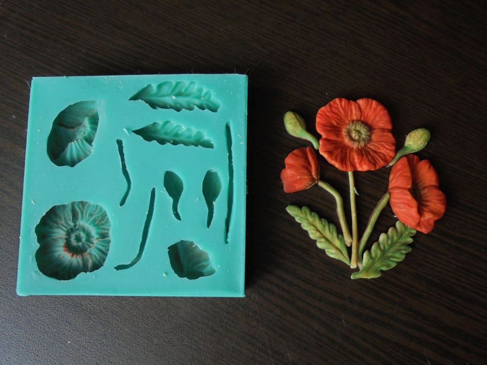 Silicone Mould POPPY Sugarcraft Cake Decorating Fondant / Fimo | Etsy