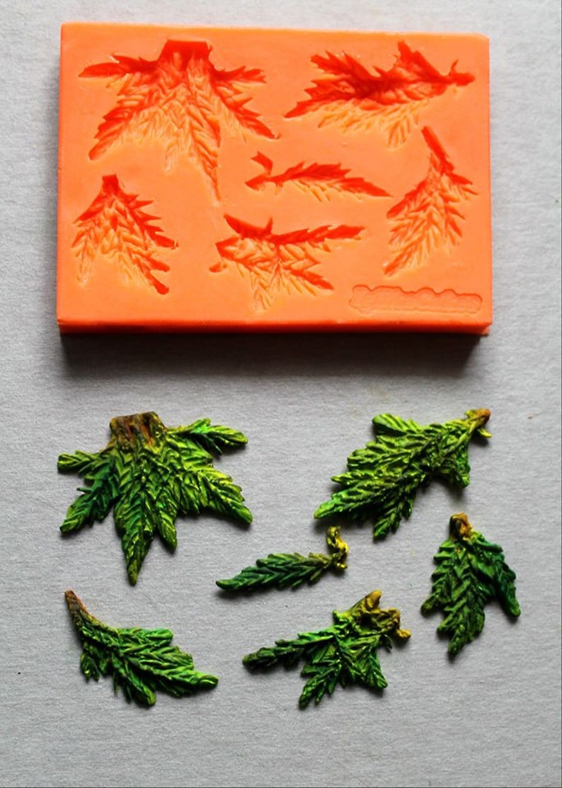 Silicone Mould / Small Pine Branches / Sugarcraft Cake - Etsy