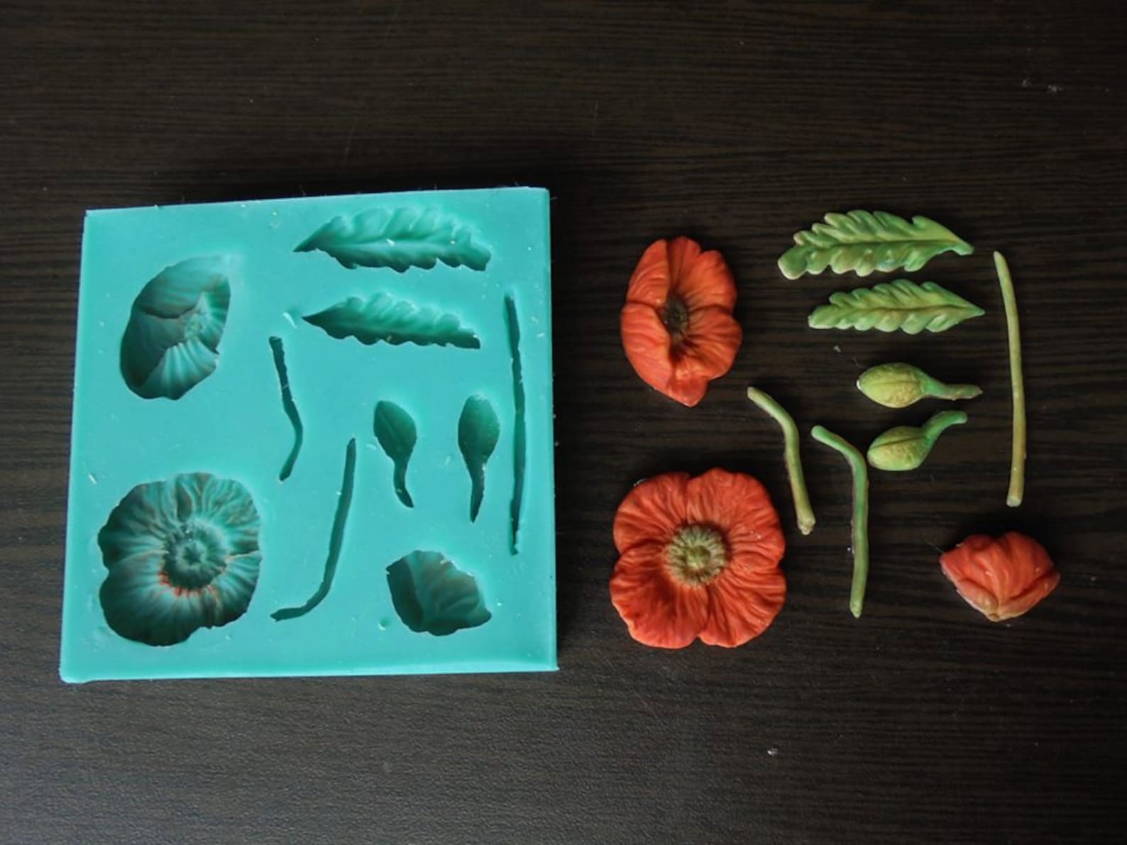 Silicone Mould POPPY Sugarcraft Cake Decorating Fondant / Fimo | Etsy