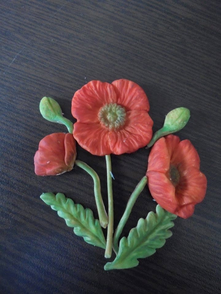 Silicone Mould POPPY Sugarcraft Cake Decorating Fondant / Fimo | Etsy