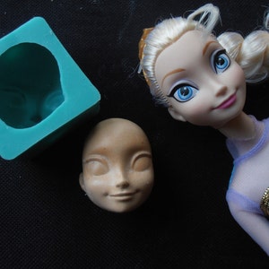 Silicone Mould Elsa’s FACE From FROZEN Cake Decorating Fondant / Fimo ...