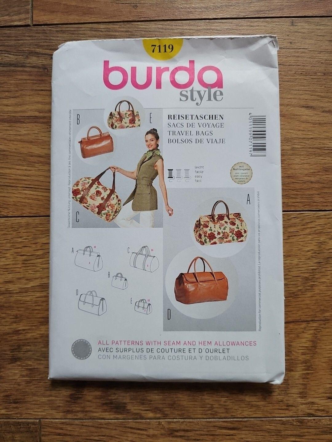 Burda Style Sewing Pattern 7119 Uncut New Women's Travel Bags 5 Designs ...