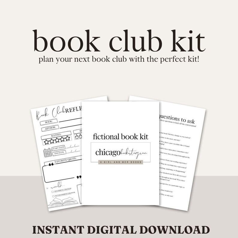 Book Club Kit - Fiction Books - Etsy