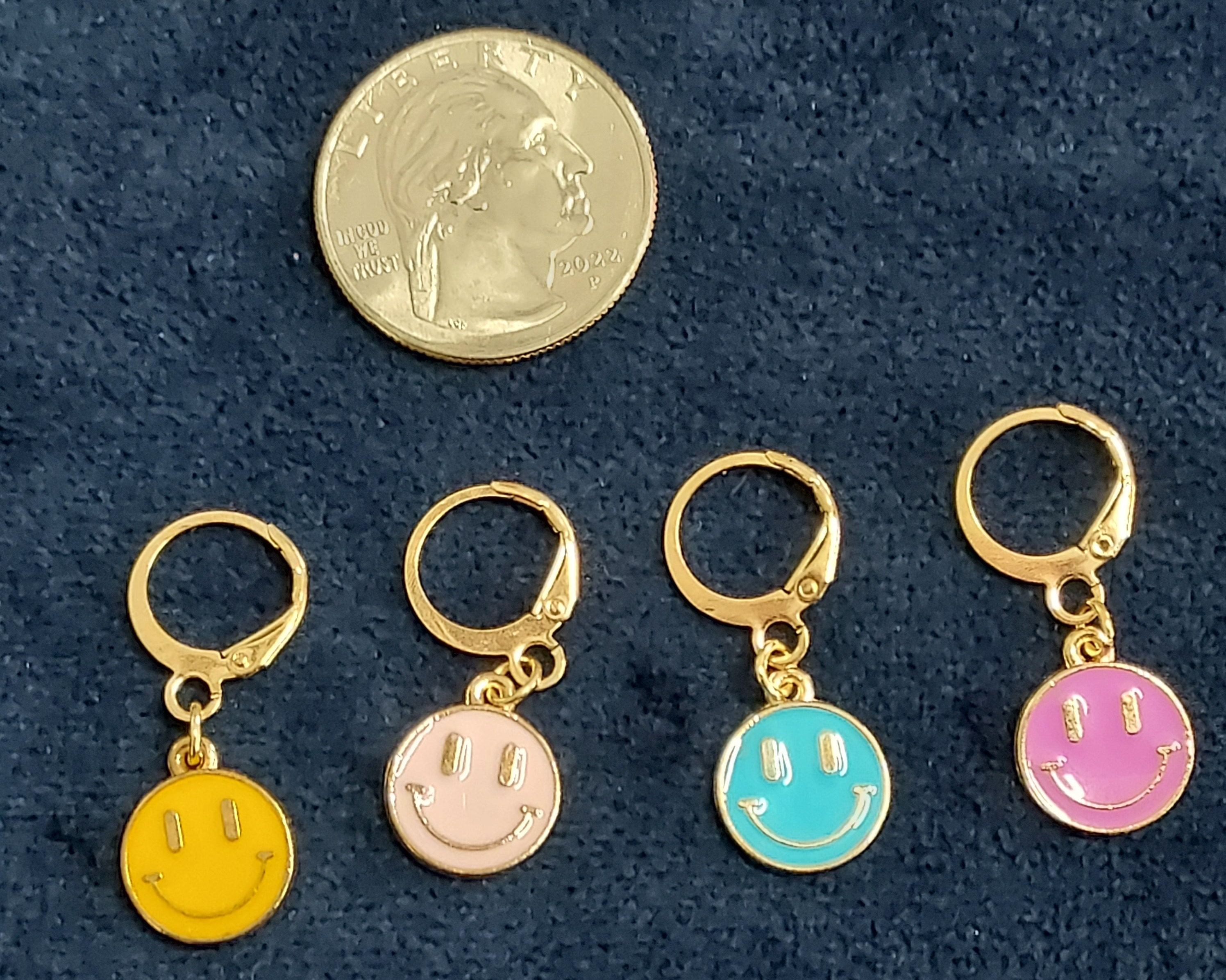 Locking Stitch Marker Smiley Face - Etsy